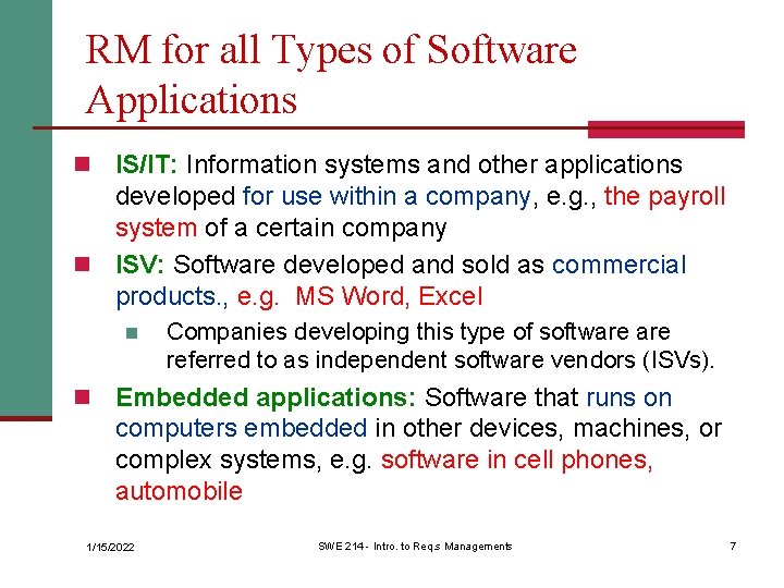 Chapter 2 Introduction to Requirements Management n Software