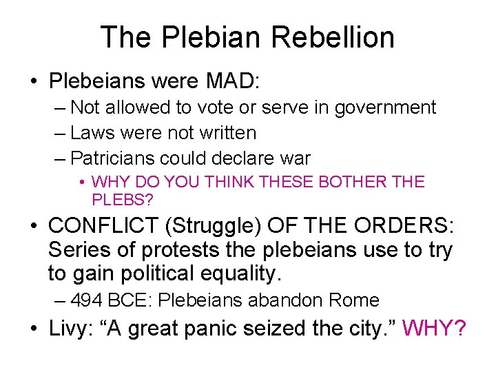 The Rise of the Roman Republic Chapter 33