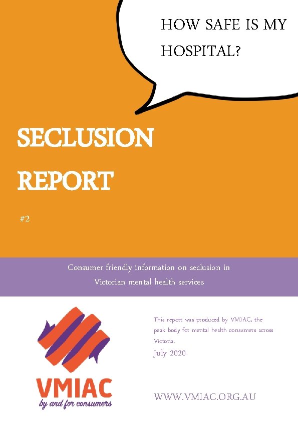 HOW SAFE IS MY HOSPITAL SECLUSION REPORT 2