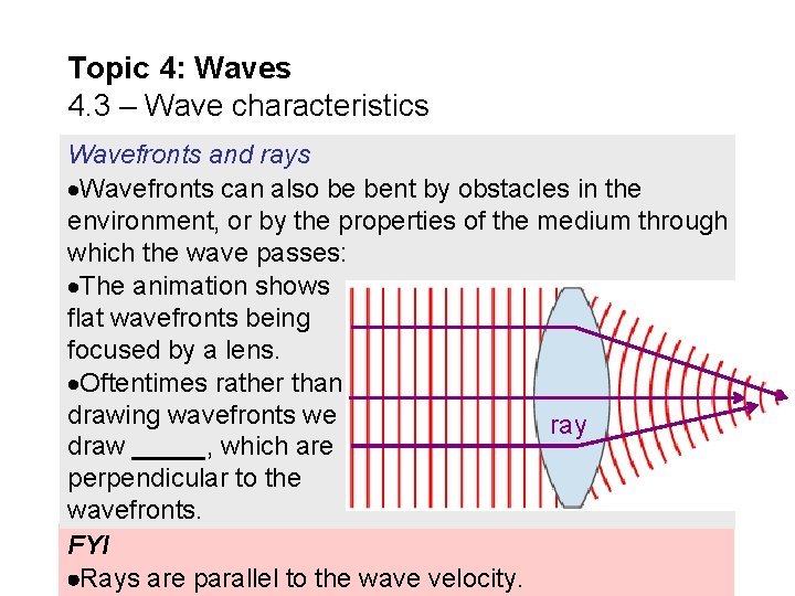 Topic 4 Waves 4 3 Wave characteristics Essential