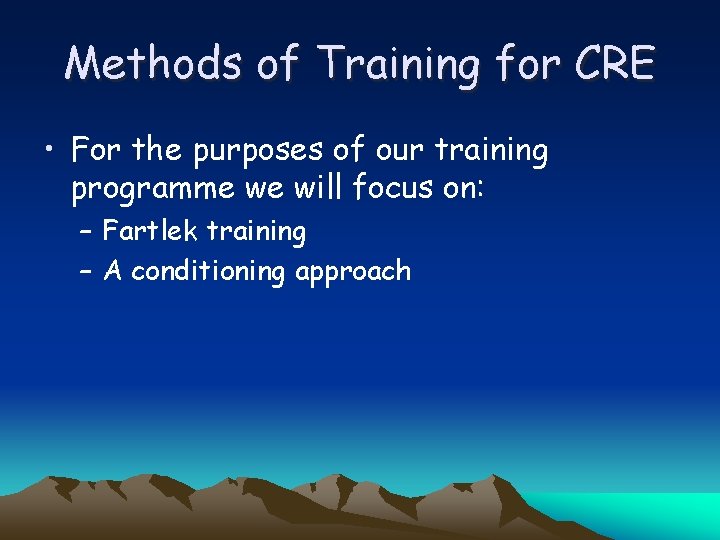 Preparation of the Body Lecture 3 Principles and