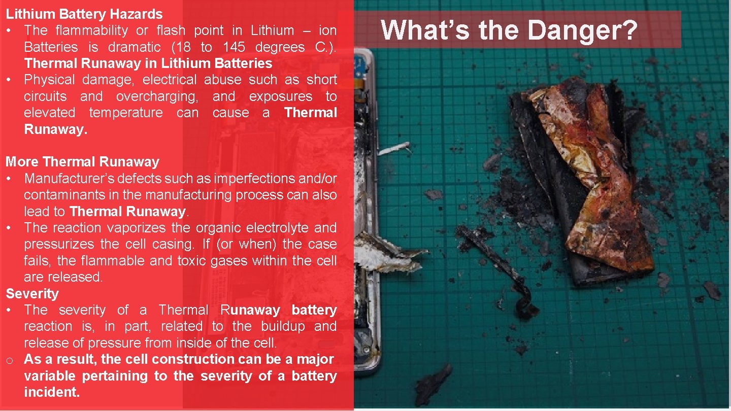 Click anywhere to get started Lithium Battery Safety