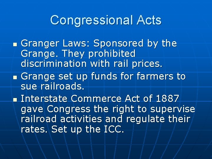 Industrialization n n n Coined by Mark Twain