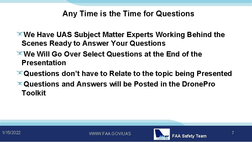 The National FAA Safety Team Presents FAA Safety