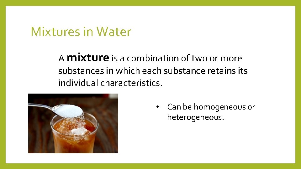 CHEMISTRY IN BIOLOGY Chapter 6 What is Chemistry