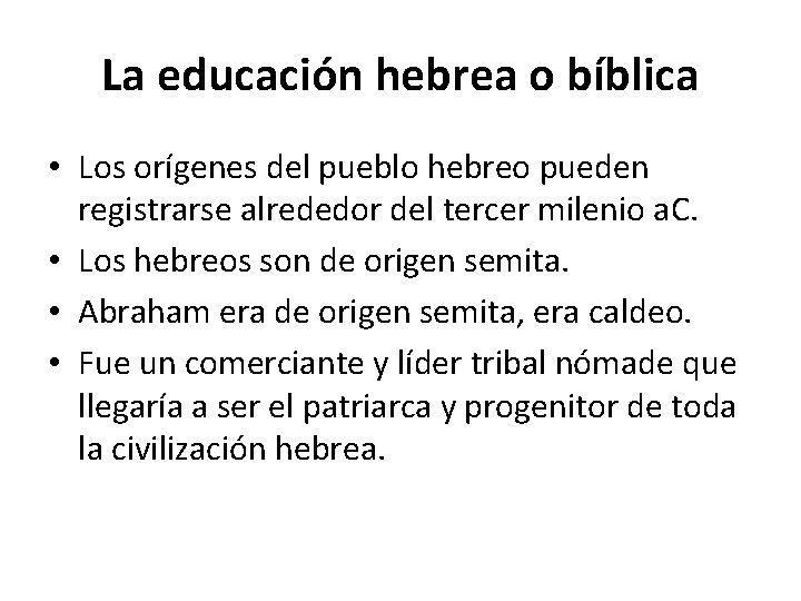 Filosofa de la educacin en la Biblia La
