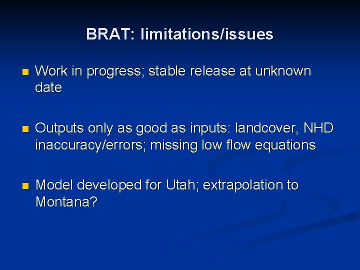 Applying the Beaver Restoration Assessment Tool in Montana