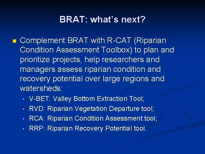 Applying the Beaver Restoration Assessment Tool in Montana