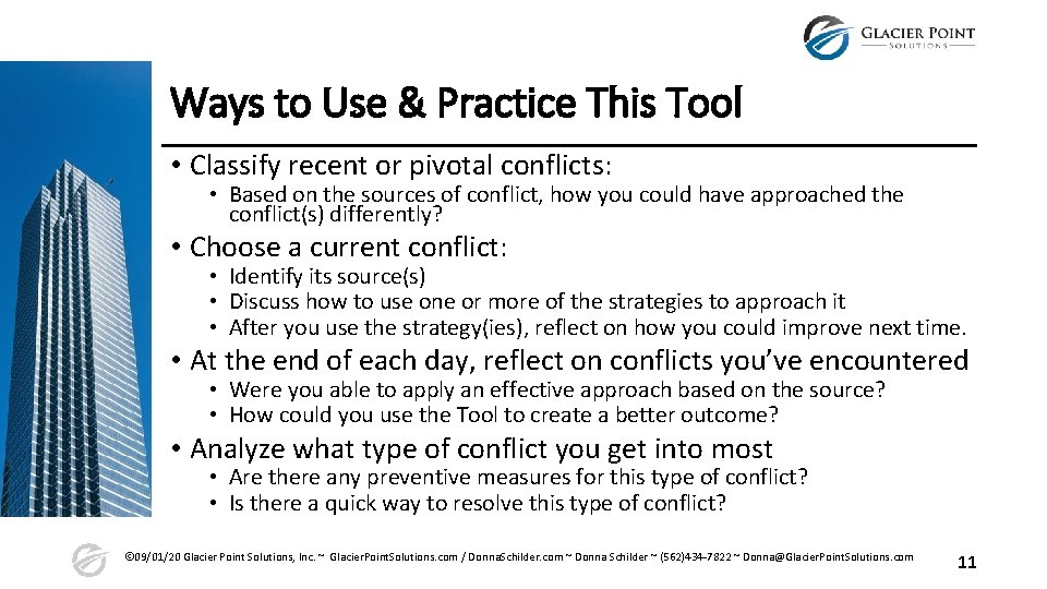 The 4 Sources of Conflict Tool Donna Schilder