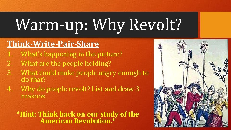 LESSON 1 A CALL TO REVOLUTION World History