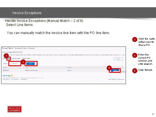 Guided BUying QRG Quick Reference Guide Invoice Exception