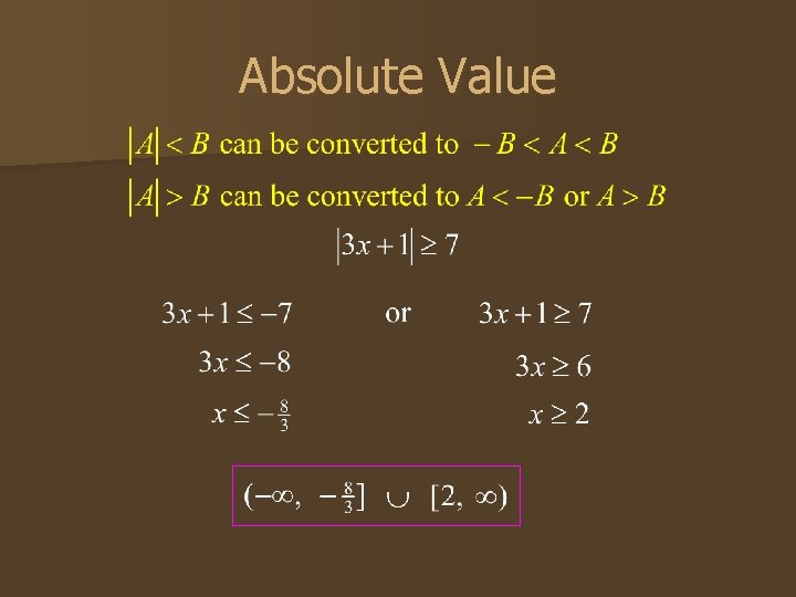 Directed Distance Absolute Value Objective To be able