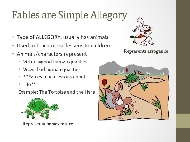 What is Allegory Objective define the term allegory