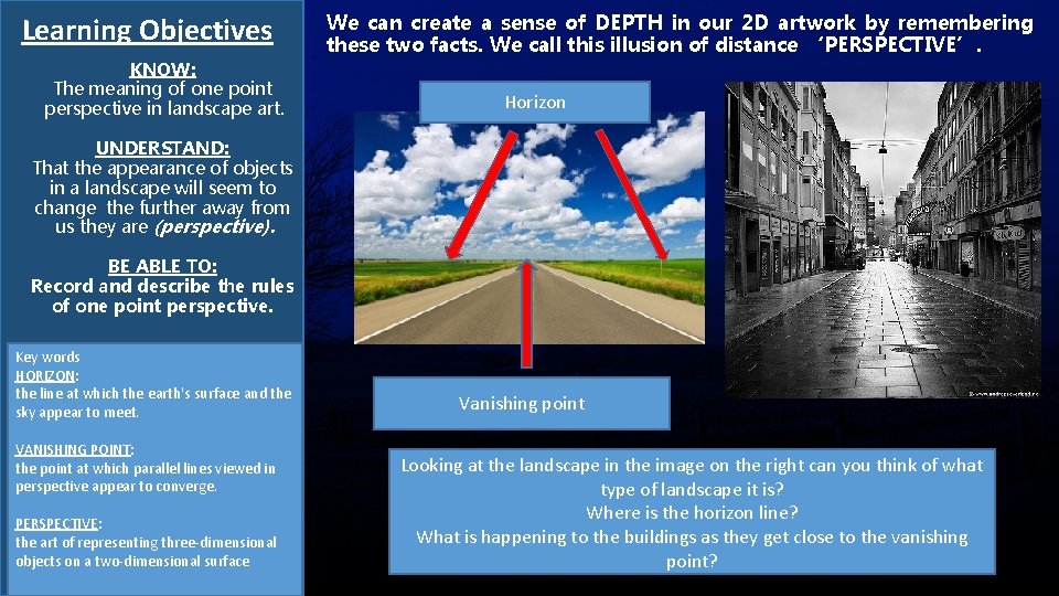Learning Objectives KNOW The meaning of one point
