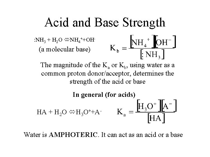 Acids and BasesReview The properties of acids include