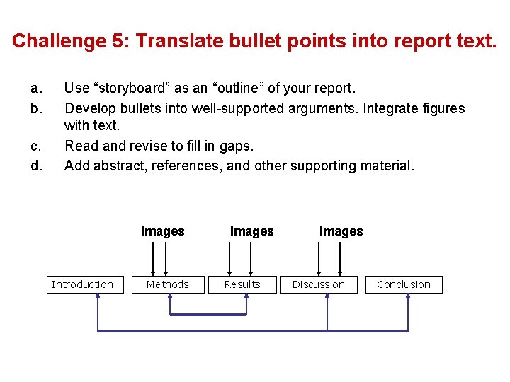 Writing a storyboard 1 Organize data locate trends