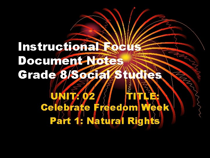 Instructional Focus Document Notes Grade 8Social Studies UNIT