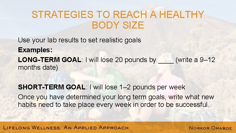 Reaching and Maintaining a Healthy Weight Module 3
