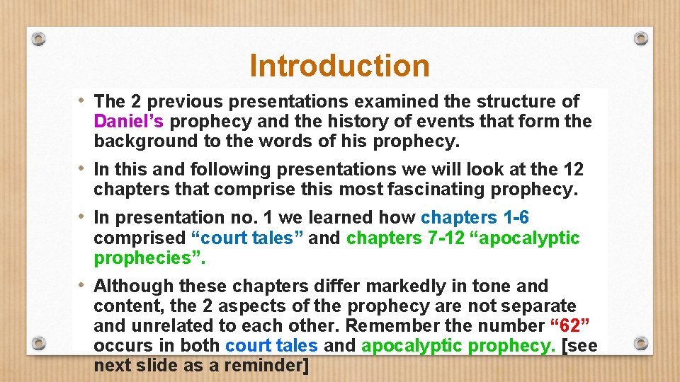 Trial by Diet in Daniel chapter 1 by