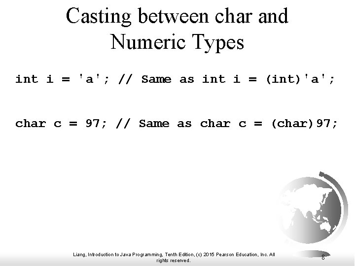 Ch 5 Mathematical Functions Characters and Strings CS
