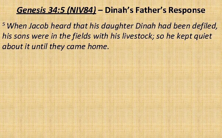 Genesis Title Genesis Jacob Life in Canaan DinahReubenSimeonLevi