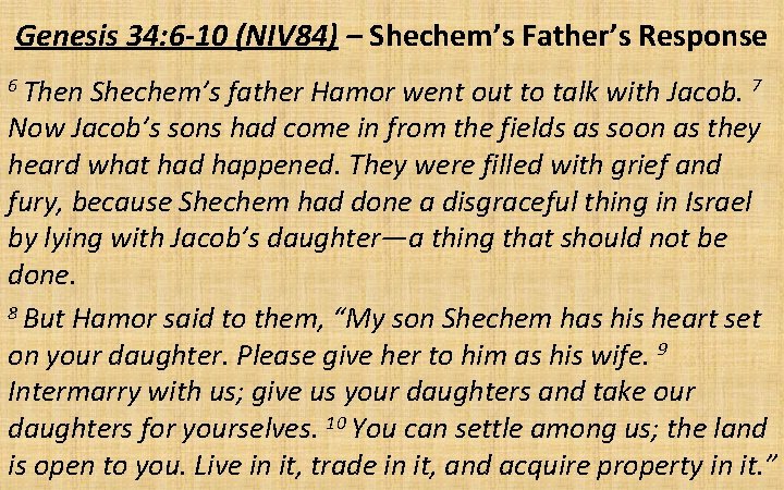 Genesis Title Genesis Jacob Life in Canaan DinahReubenSimeonLevi