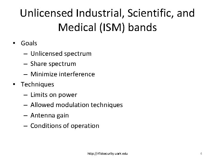 Lesson Title Regulations Affecting RFID Copyright 2008 by