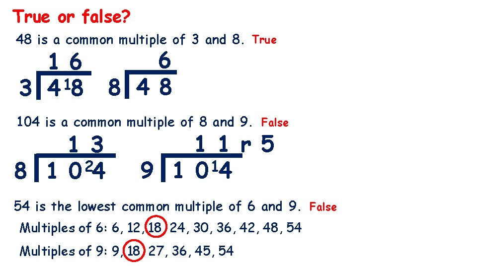x Numbers Year 5 6 Multiples factors primes
