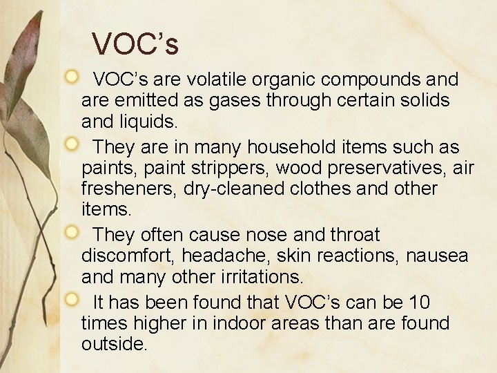 Indoor Air Pollution And Sick Building Syndrome Kate