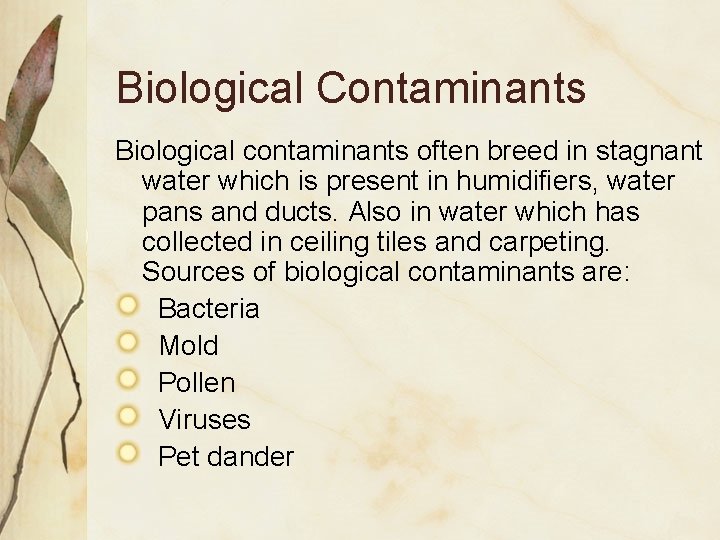 Indoor Air Pollution And Sick Building Syndrome Kate