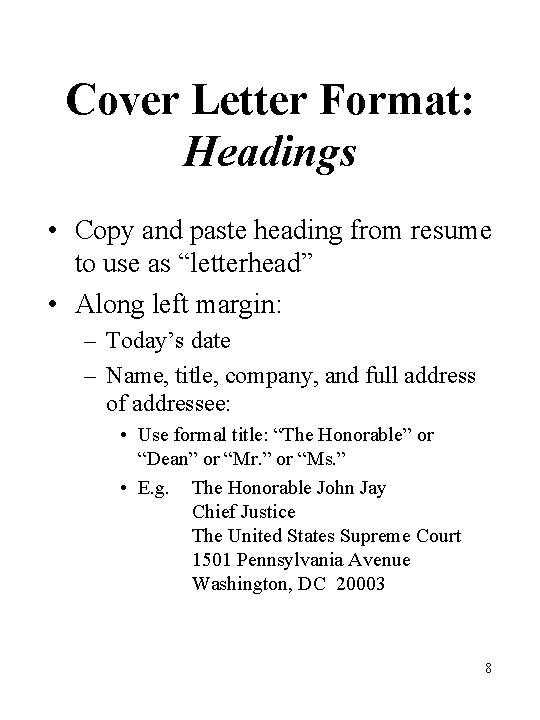 First Impressions Writing Impressive Cover Letters Lisa M