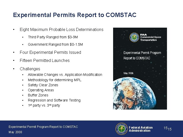 Office Of Commercial Space Transportation Experimental Permit Program