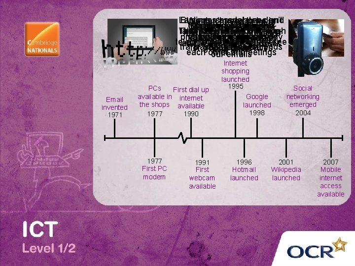 OCR Cambridge National in ICT Level 12 Unit