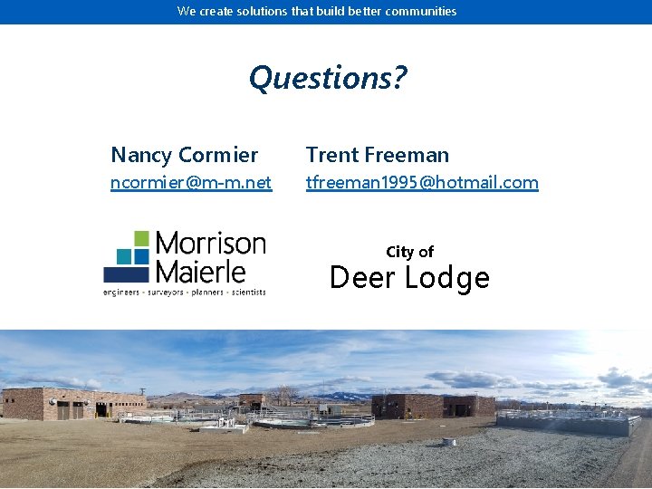 We create solutions that build better communities Deer