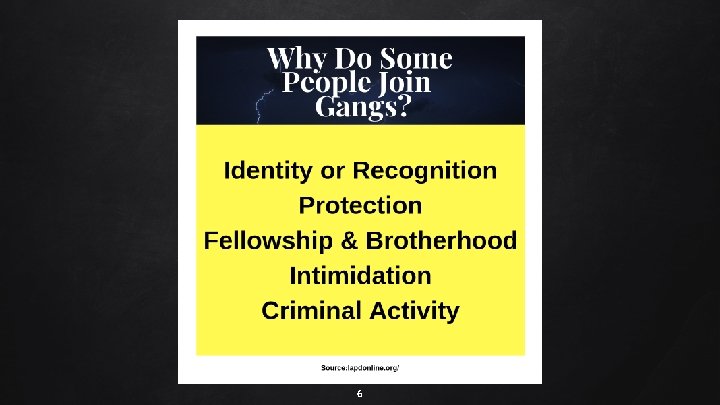 Understanding Gangs Essential Questions Why do some young