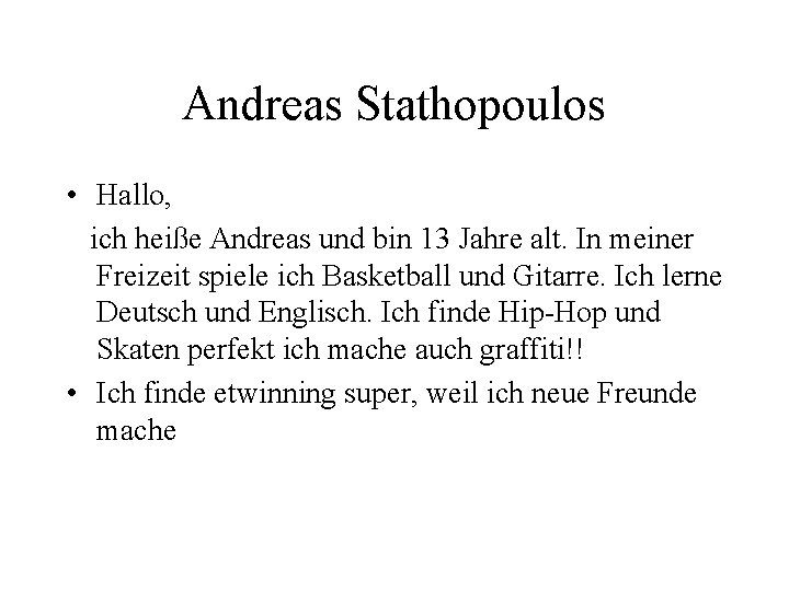 Wer sind wir Unsere Klasse B 3 Elefterie