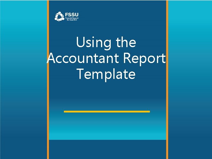 Using the Accountant Report Template Accountant Report Import