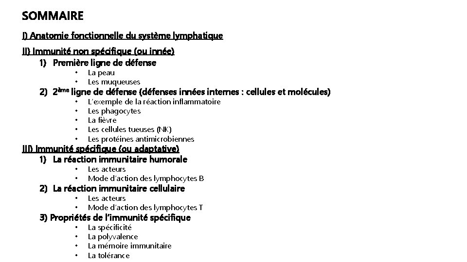 LE SYSTEME LYMPHATIQUE ET LIMMUNITE INTRODUCTION Systme lymphatique
