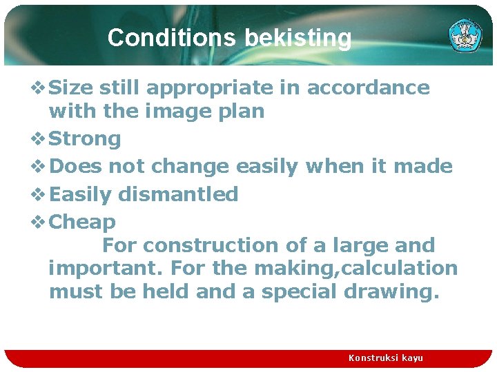 Install wood bekisting Describes the installation procedures for