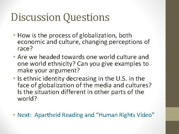 Chapter 7 Ethnicity Cultural Identity Race and Ethnicity