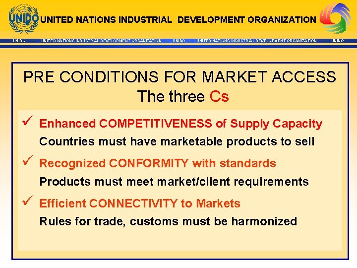 UNITED NATIONS INDUSTRIAL DEVELOPMENT ORGANIZATION UNIDO UNITED NATIONS