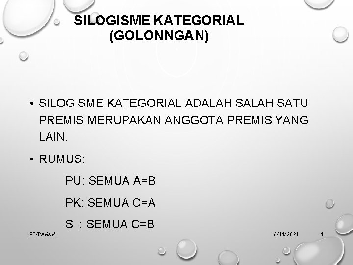 DEFINISI SILOGISME BENTUK PENALARAN DENGAN CARA MENGHUBUNGHUBUNGKAN DUA