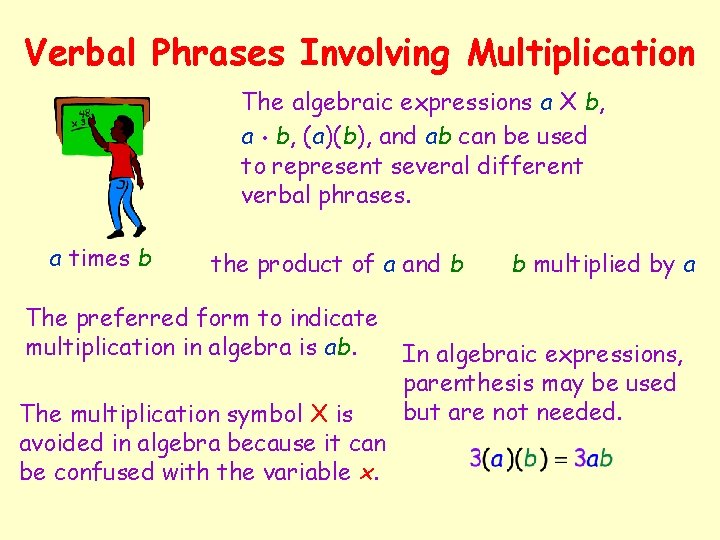 Verbal Phrases Involving Addition The algebraic expression a