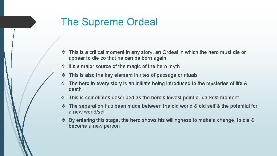 The Heros Journey I DEPARTURE The Ordinary World