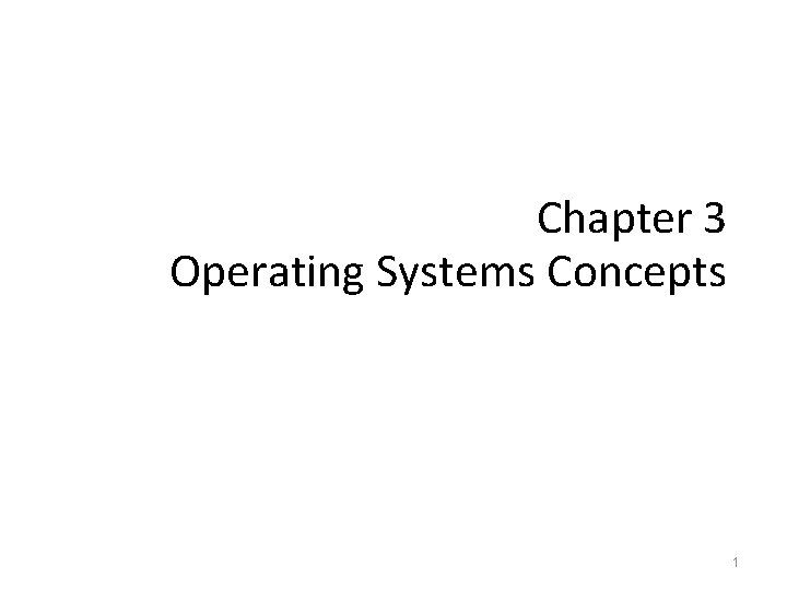 Chapter 3 Operating Systems Concepts 1 A Computer