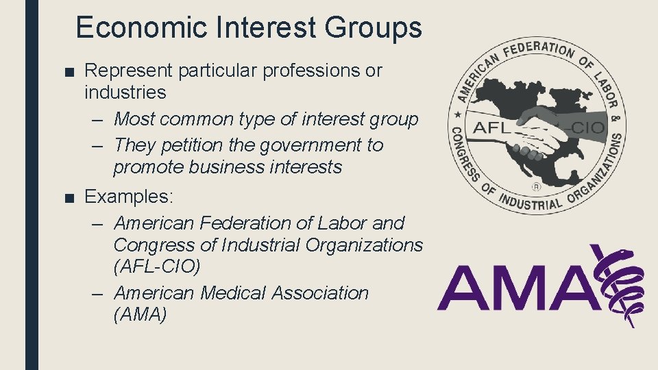 INTEREST GROUPS AND LOBBYING Unit 5 U S