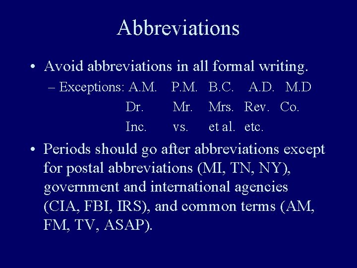 End Marks and Abbreviations 13 1 p 241