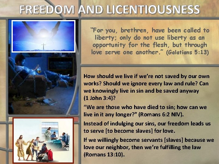 FREEDOM IN CHRIST Lesson 11 for September 9