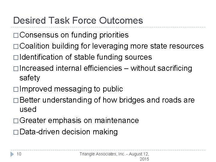 King County Bridges and Roads Task Force Summary
