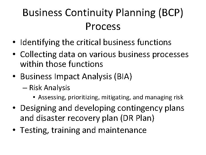 Section 3 Business Continuity Introduction to Business Continuity